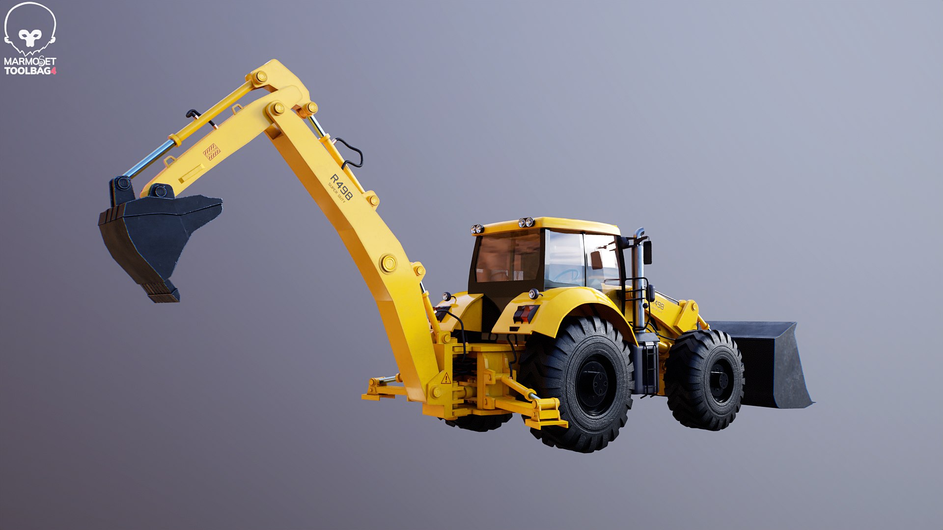 Generic Large Backhoe Loader 3D - TurboSquid 2259186