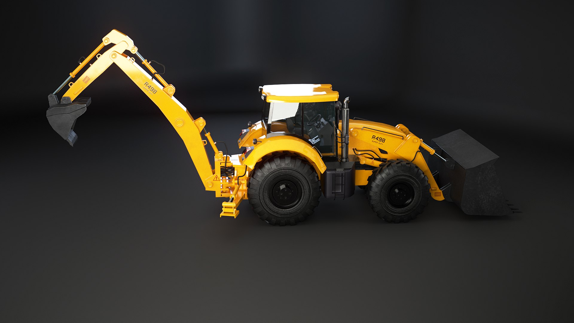 Generic Large Backhoe Loader 3D - TurboSquid 2259186