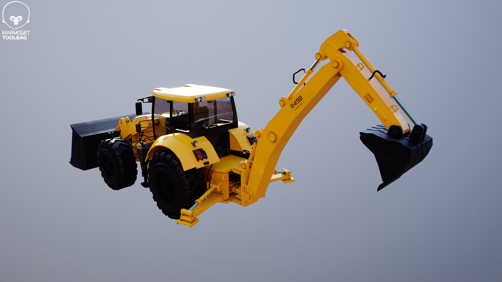 Generic Large Backhoe Loader 3D - TurboSquid 2259186