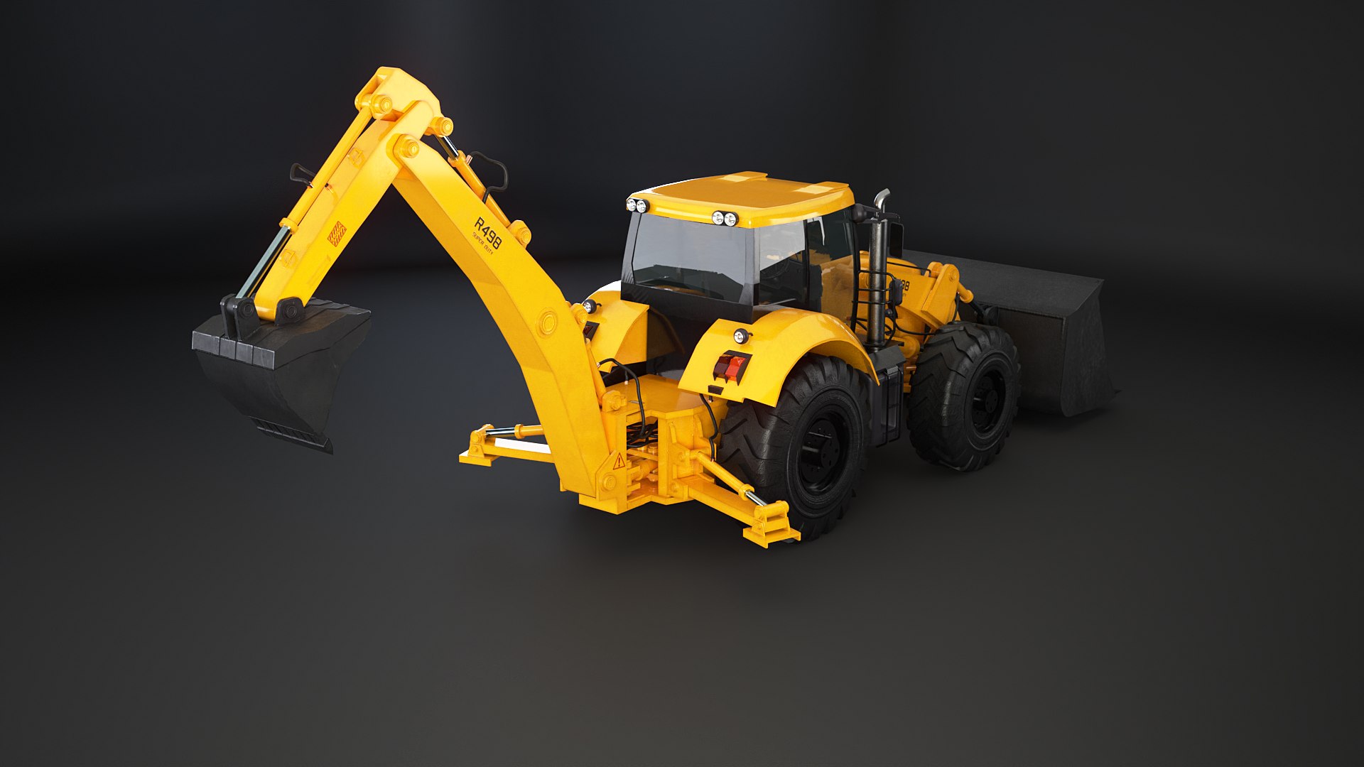 Generic Large Backhoe Loader 3D - TurboSquid 2259186