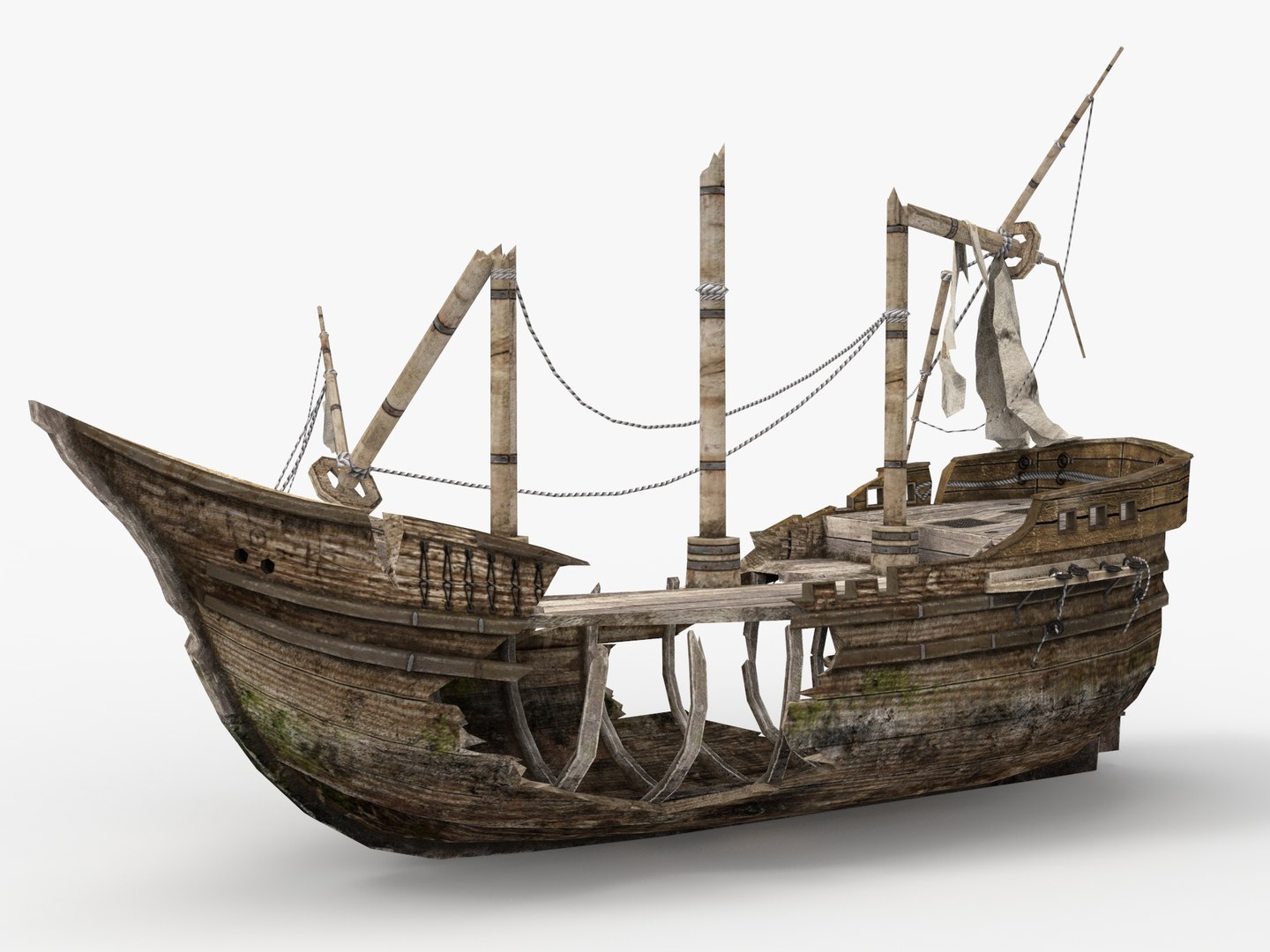 3D Wrecked Ship - TurboSquid 1430785