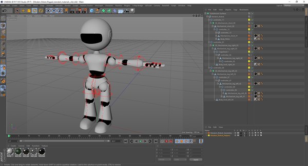 modelo 3d Robot moderno equipado para Cinema 4D - TurboSquid 1511673