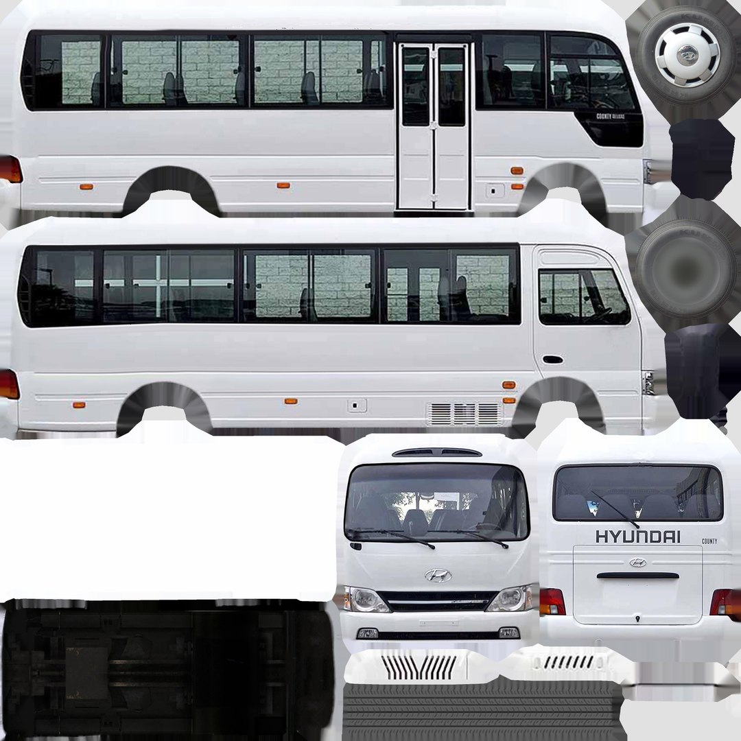 Hyundai County Deluxe Bus Model - TurboSquid 1376224