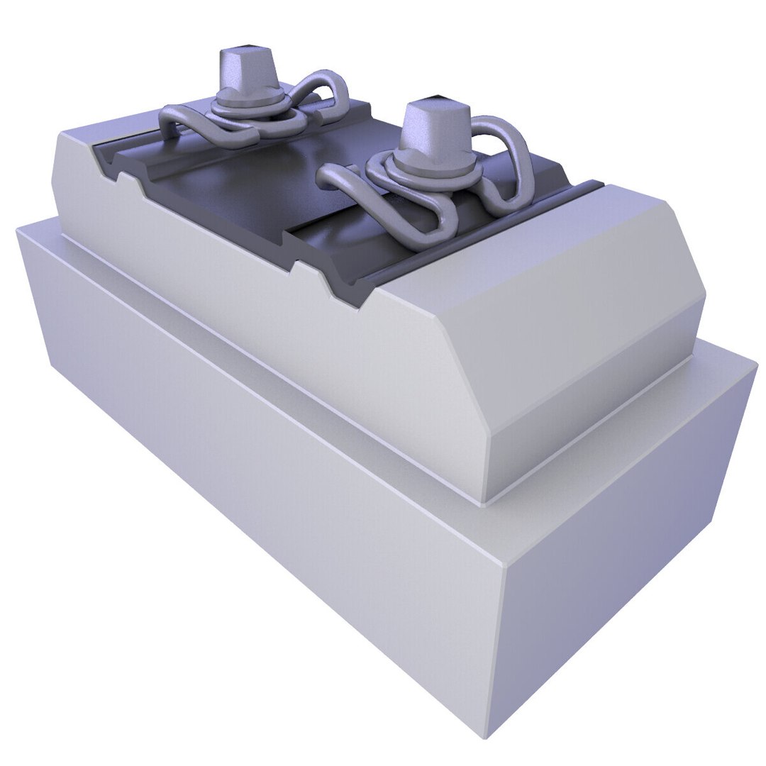 Railway Concrete Sleeper 4 3D - TurboSquid 2096428