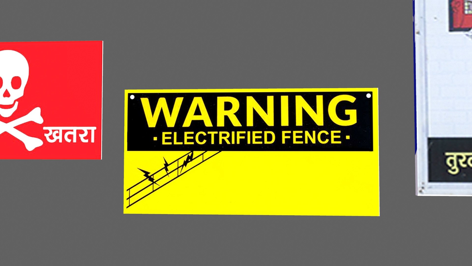 Warning Signs Model - TurboSquid 2317663