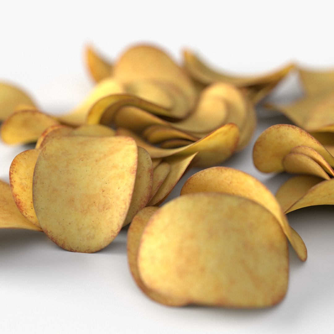 Crunchy Potato Chips With 2K PBR Textures Model - TurboSquid 1722450