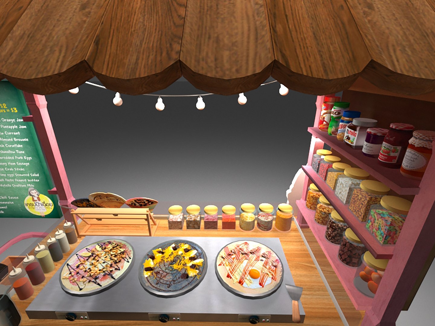 Avika Crepe Cart 3D Model - TurboSquid 2001534