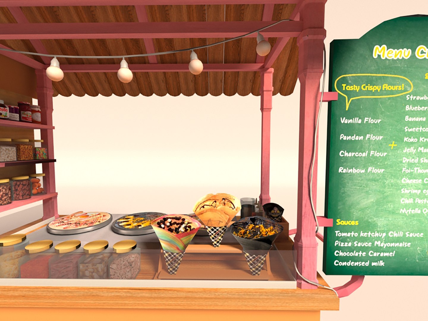 Avika Crepe Cart 3D Model - TurboSquid 2001534