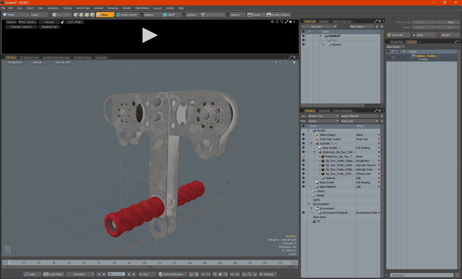 3D Model Zipline Trolley - TurboSquid 1956122