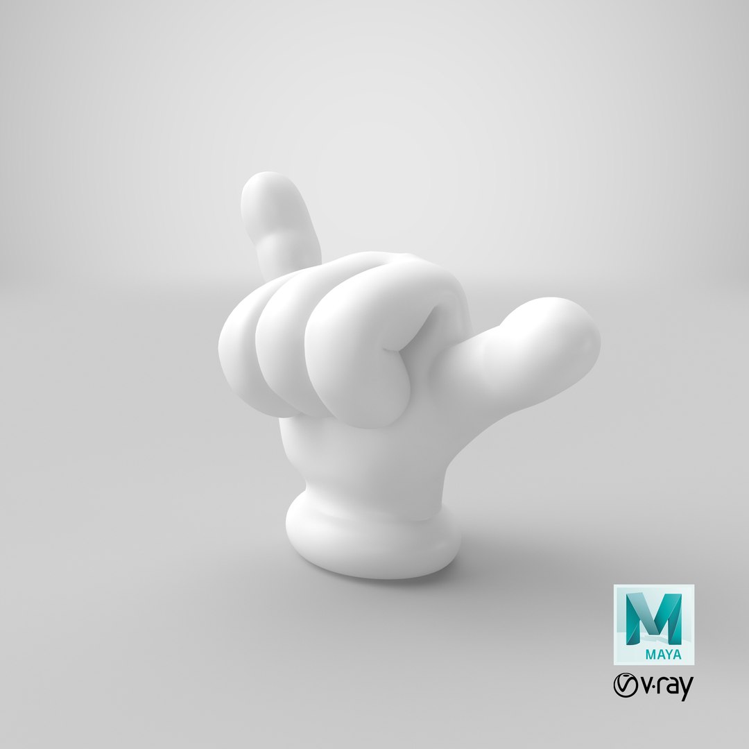 Cartoon Hand Shaka 3D Model - TurboSquid 1713741
