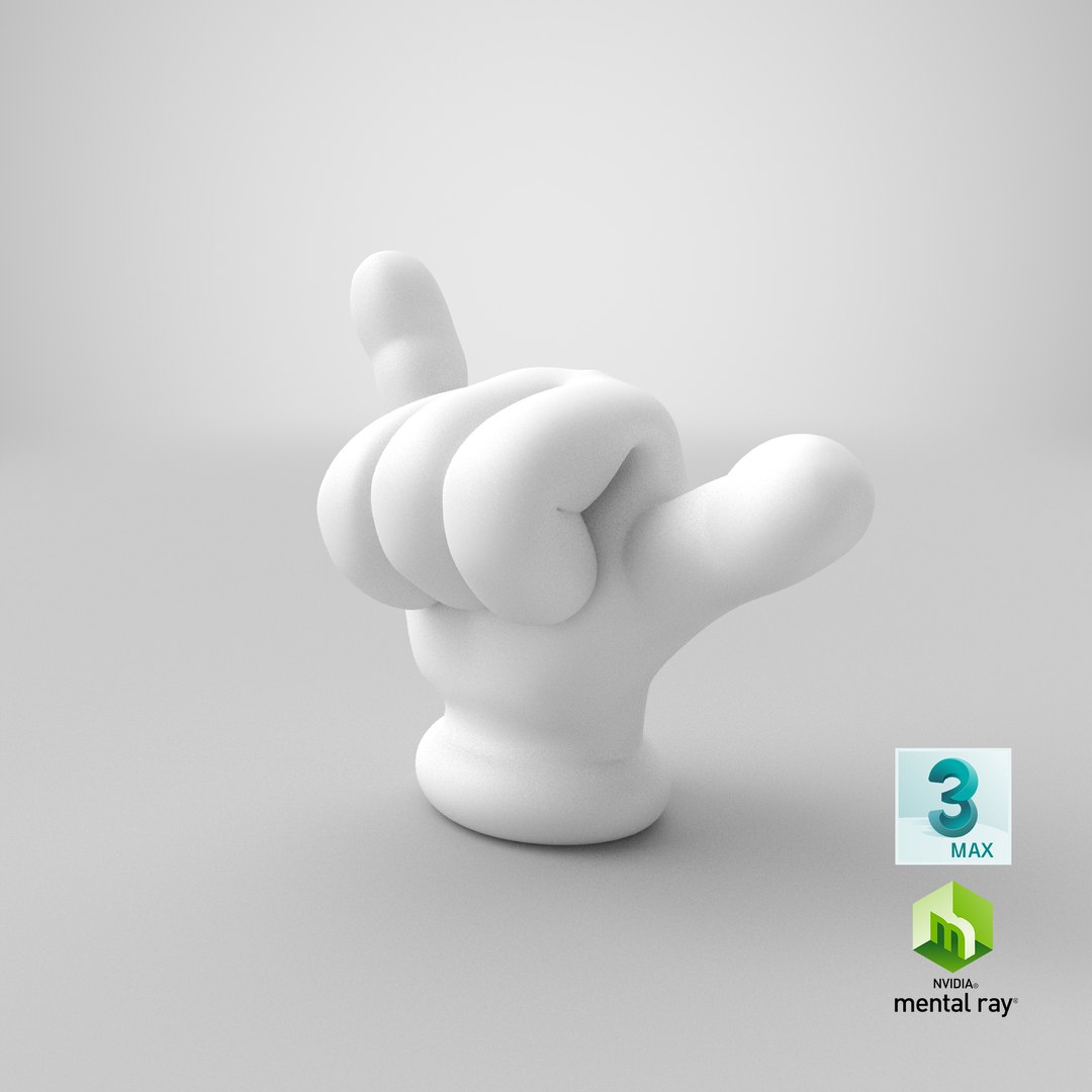 Cartoon Hand Shaka 3D Model - TurboSquid 1713741