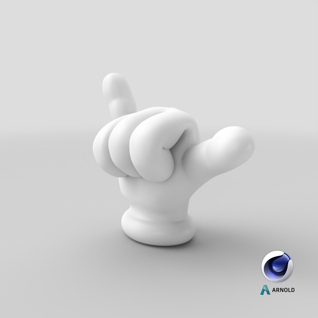 Cartoon Hand Shaka 3D Model - TurboSquid 1713741