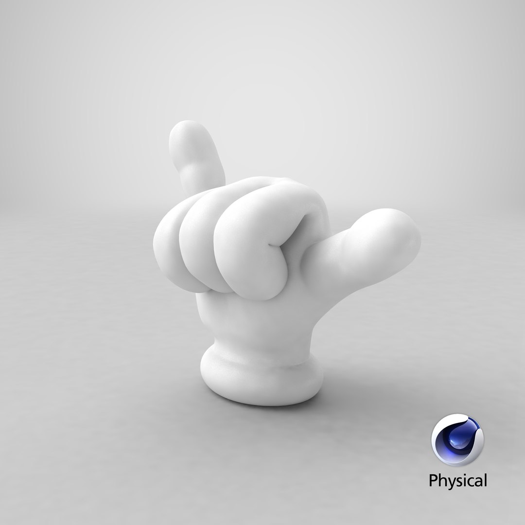 Cartoon Hand Shaka 3D Model - TurboSquid 1713741