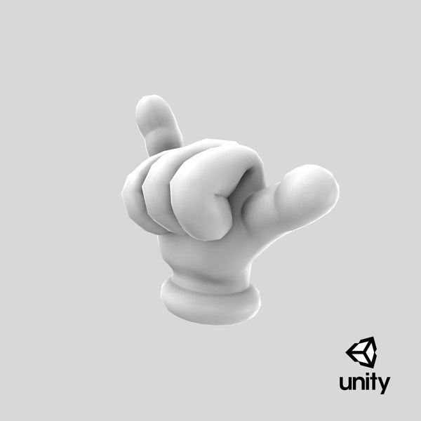 Cartoon hand shaka 3D model - TurboSquid 1713741