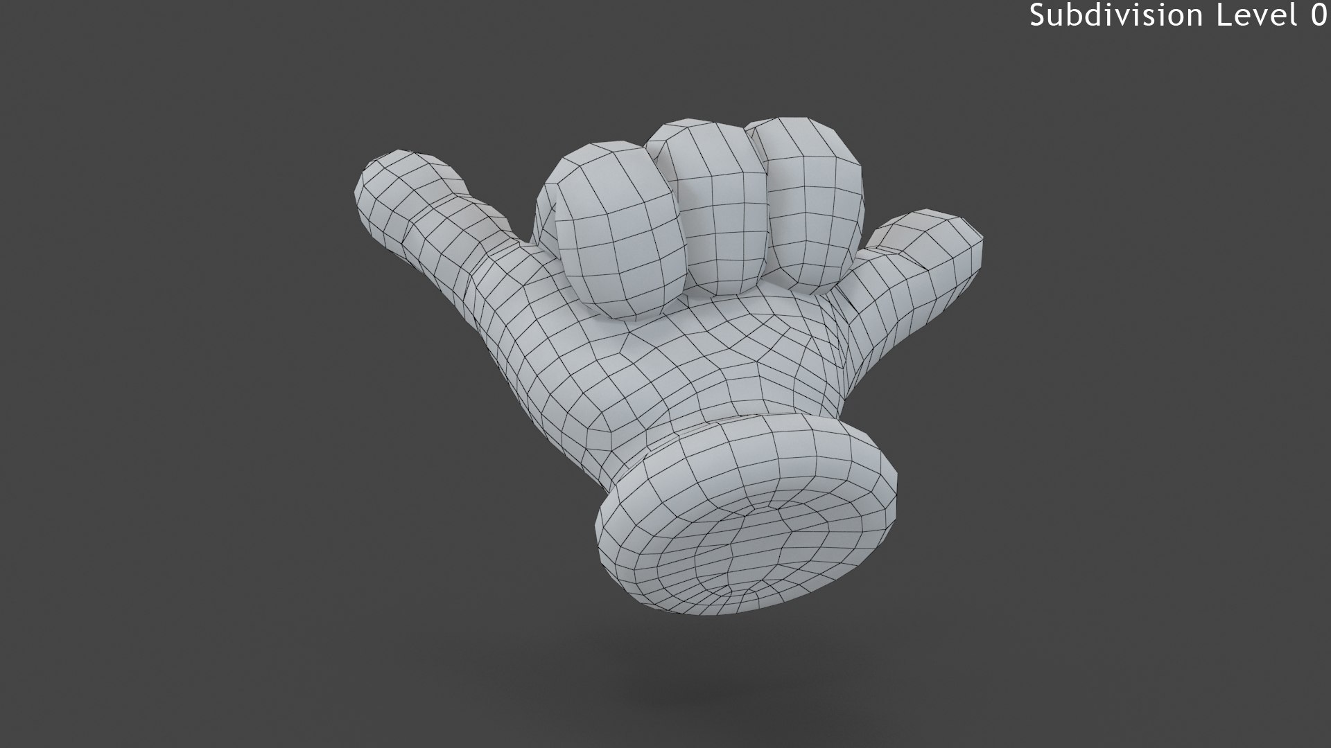 Cartoon Hand Shaka 3D Model - TurboSquid 1713741