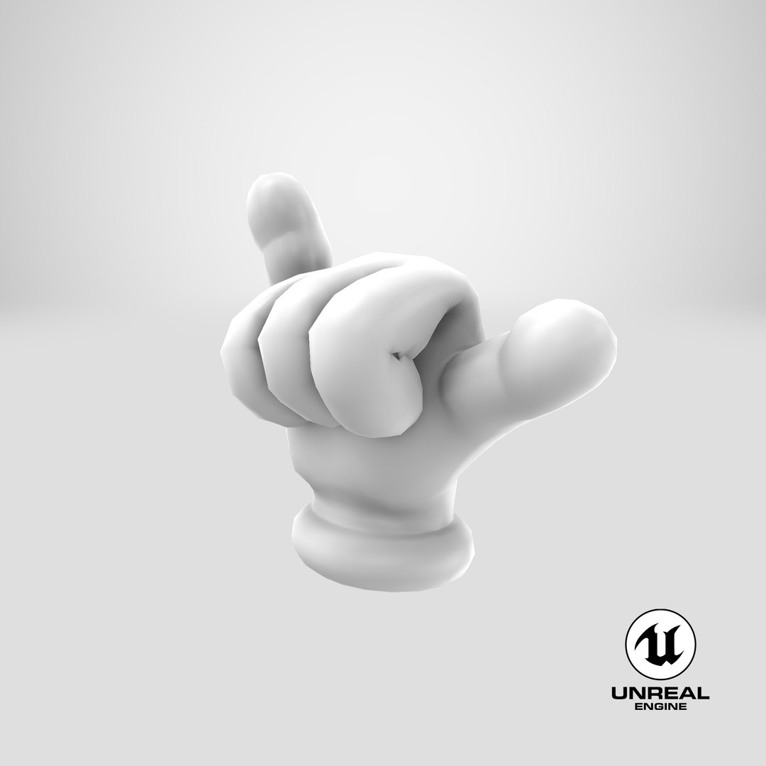 Cartoon Hand Shaka 3D Model - TurboSquid 1713741