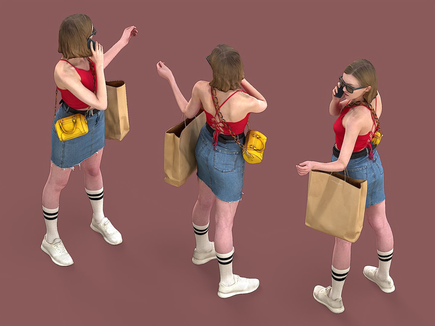 3D Shopaholic Model - TurboSquid 1841917