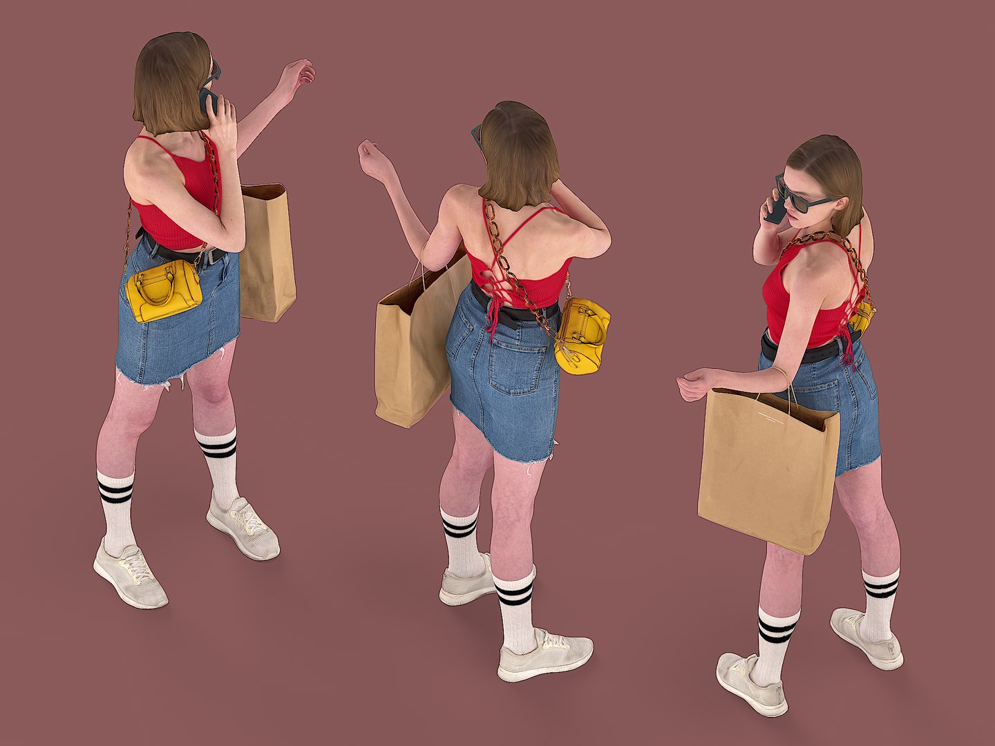 3D Shopaholic Model - TurboSquid 1841917