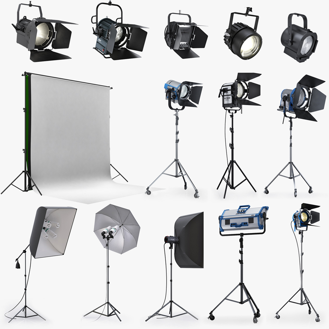 studio lighting softbox 3d lwo