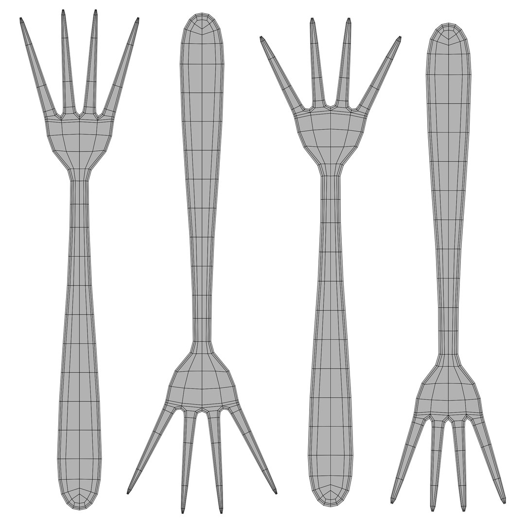 3D Dessert Fork - Dinner Fork Model - TurboSquid 1968679