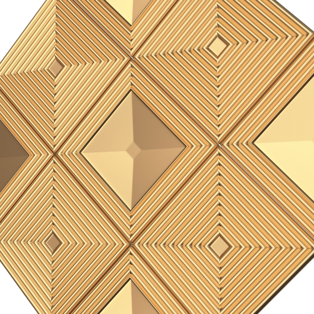 Parametric Decorative Panel 03 Gold model - TurboSquid 2138185