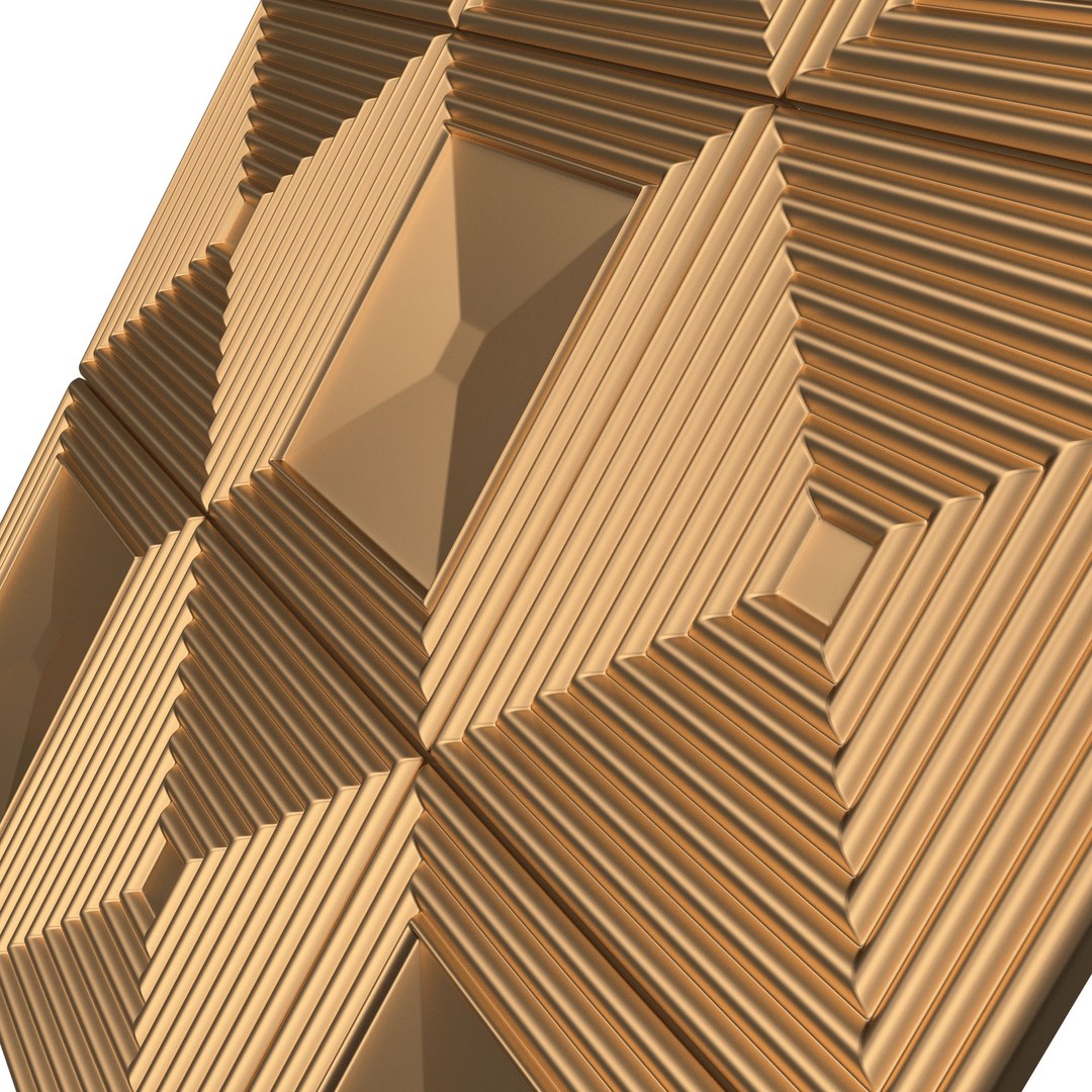 Parametric Decorative Panel 03 Gold model - TurboSquid 2138185