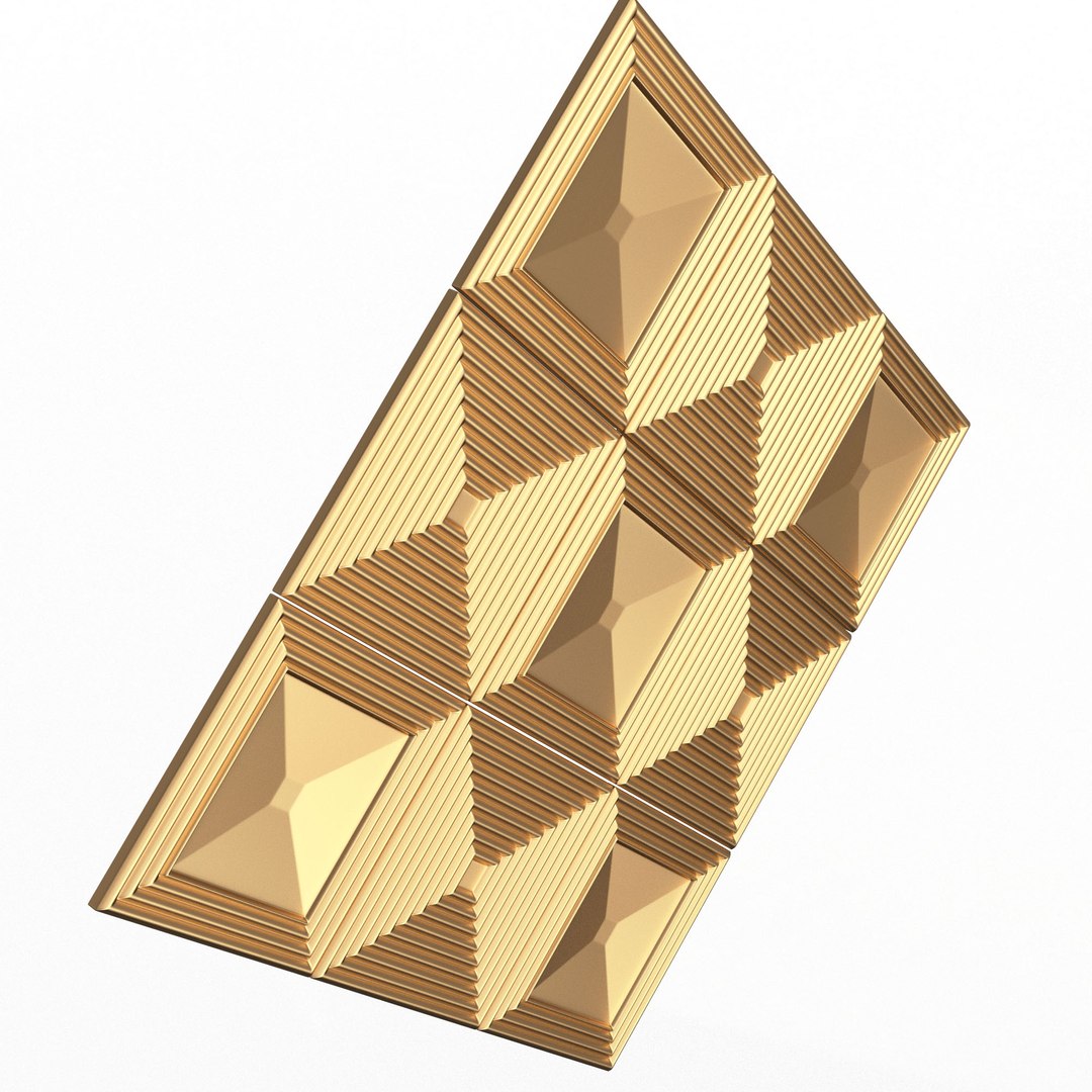 Parametric Decorative Panel 03 Gold model - TurboSquid 2138185