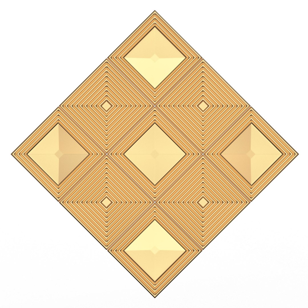 Parametric Decorative Panel 03 Gold model - TurboSquid 2138185