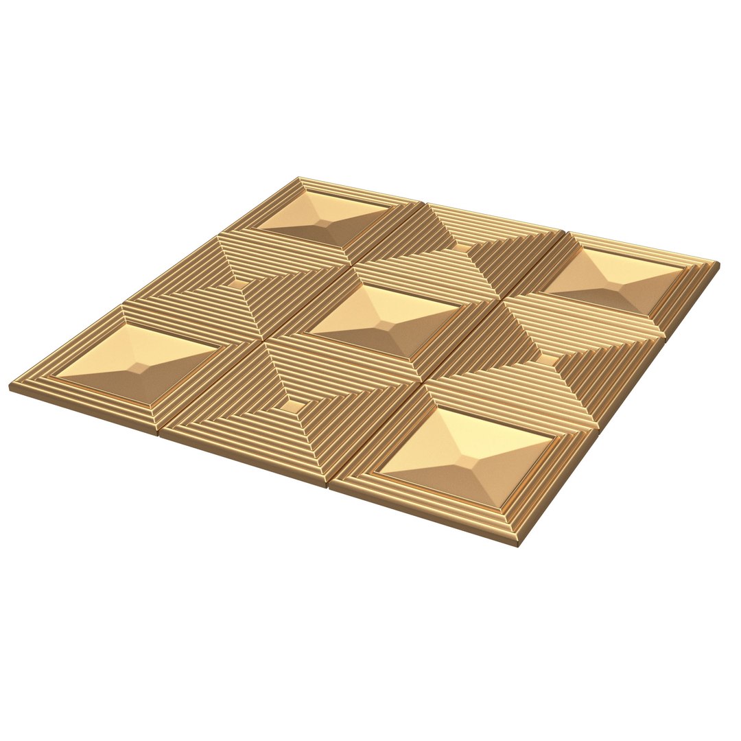 Parametric Decorative Panel 03 Gold model - TurboSquid 2138185