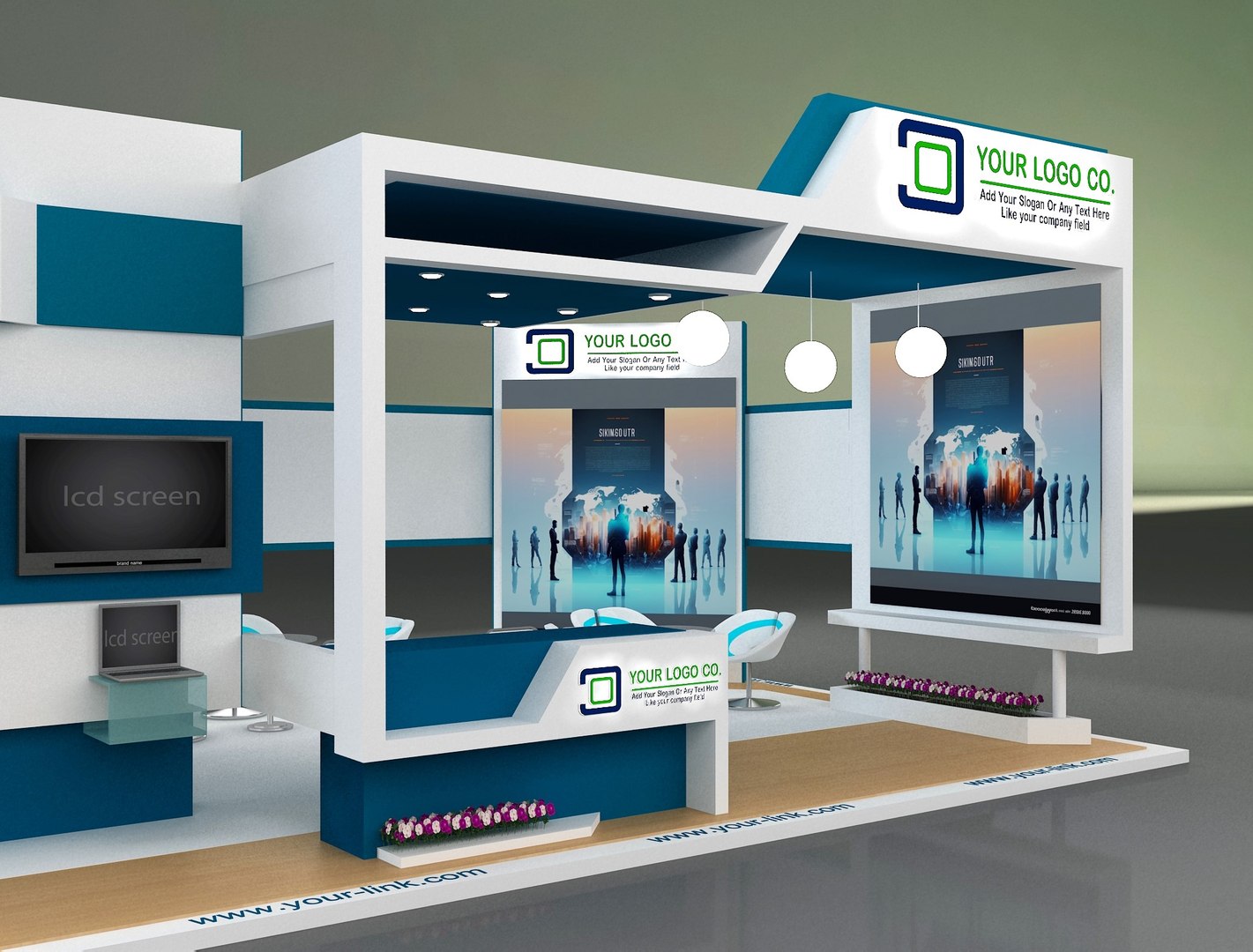 3D Booth Exhibition Stand A649b - TurboSquid 2113416