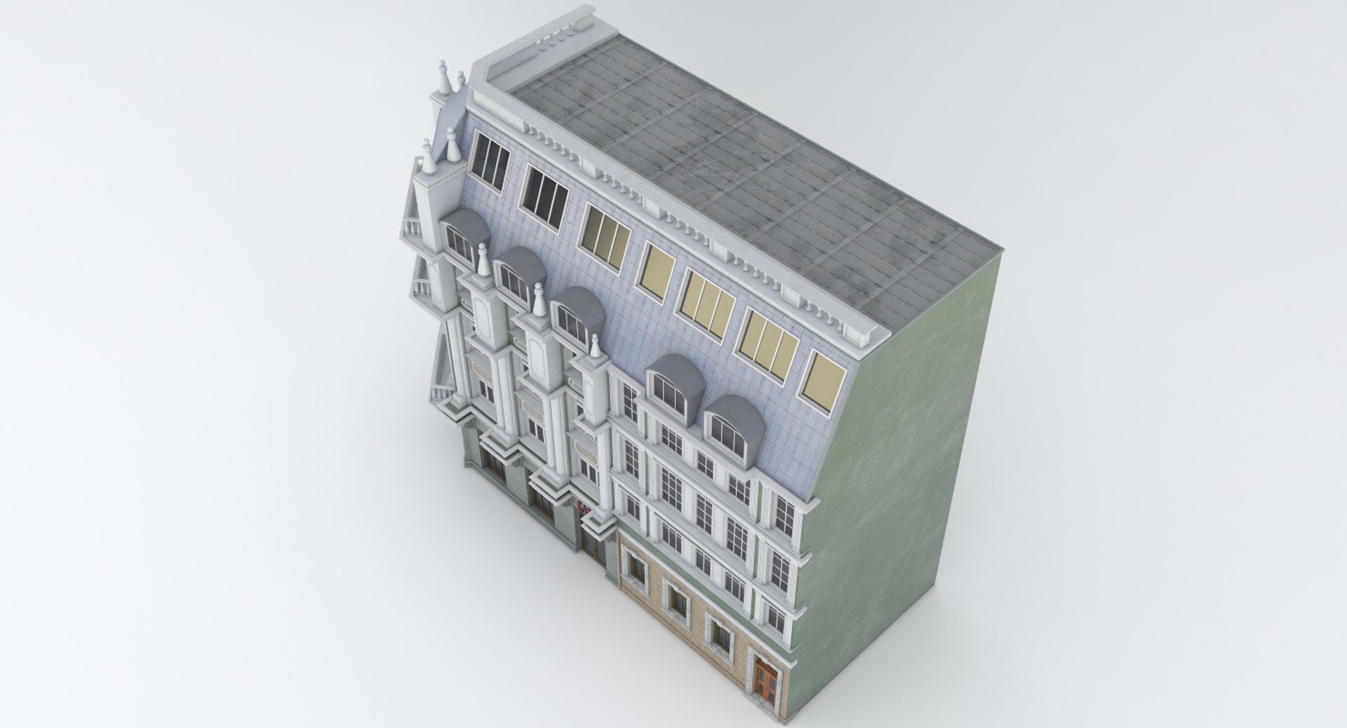 Facade Corner Tenement 3D Model - TurboSquid 1291310