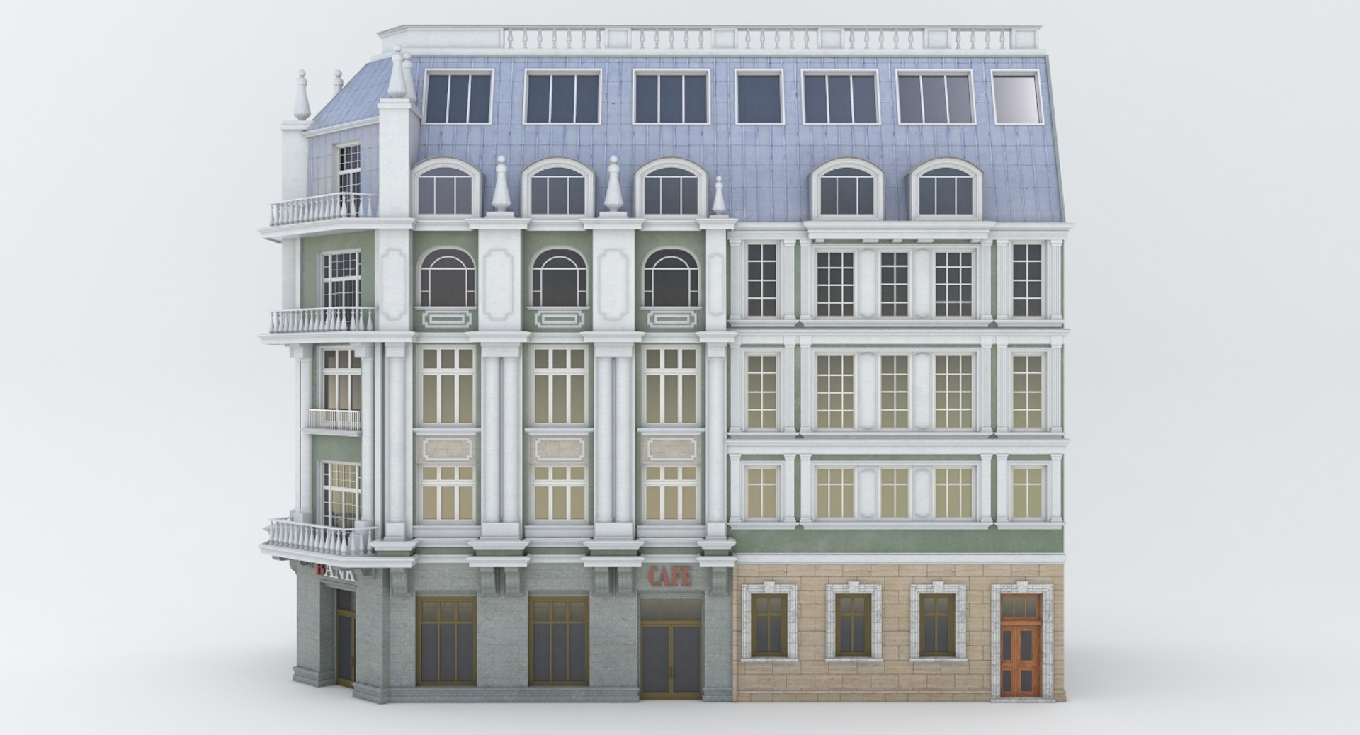 Facade Corner Tenement 3D Model - TurboSquid 1291310