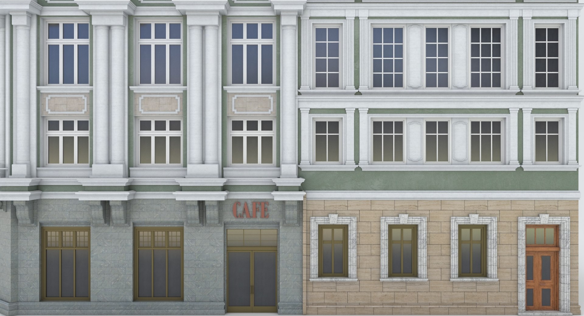Facade Corner Tenement 3D Model - TurboSquid 1291310