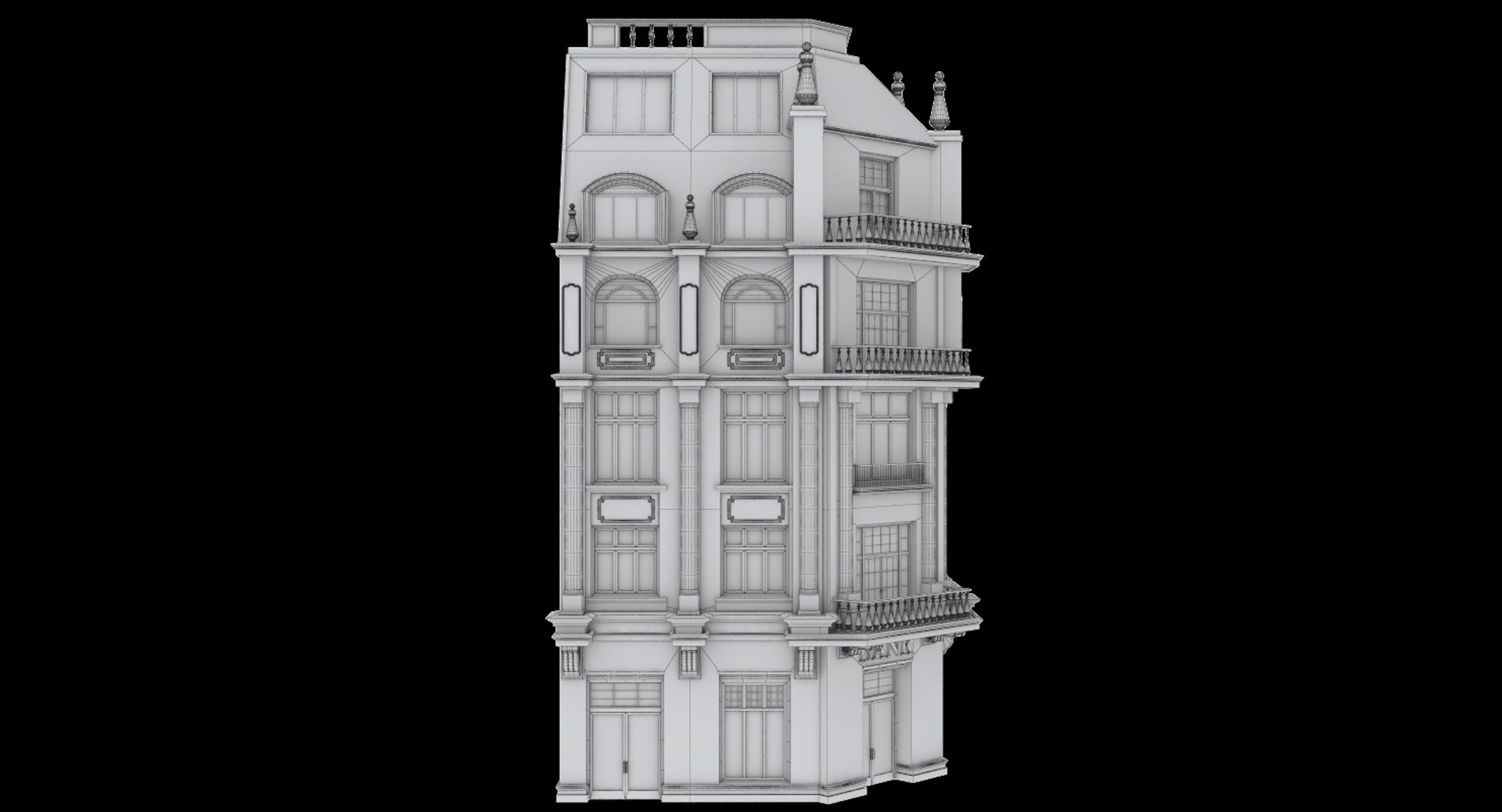 Facade Corner Tenement 3D Model - TurboSquid 1291310