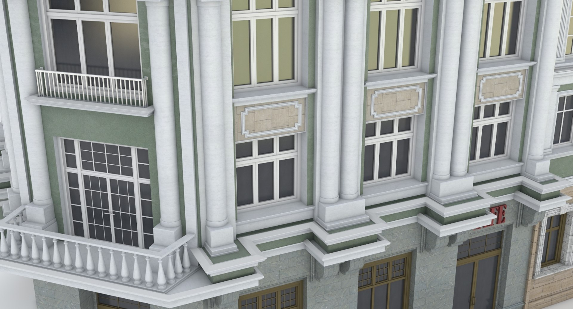 Facade Corner Tenement 3D Model - TurboSquid 1291310