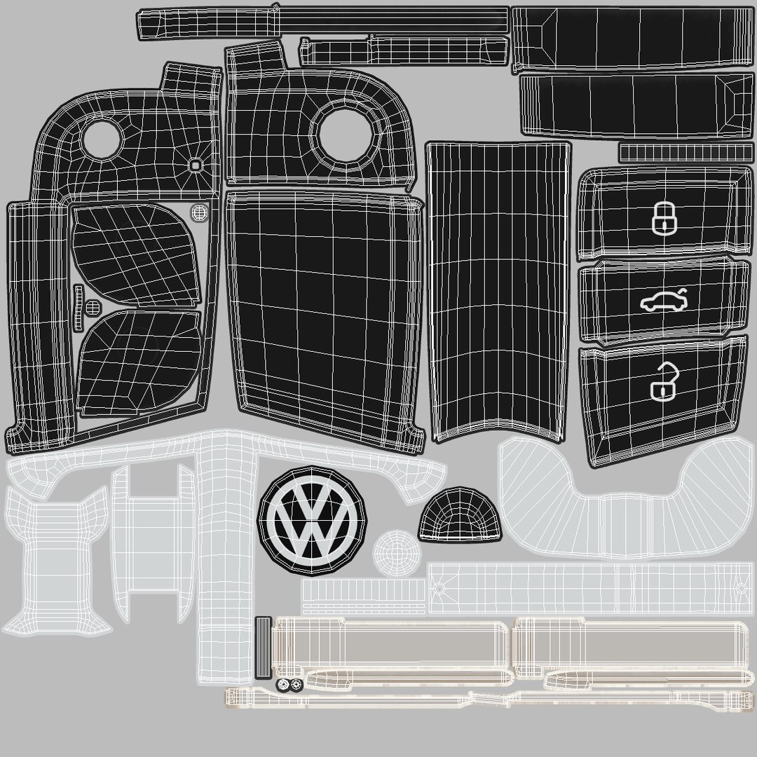 Car Key Set 02 Model - TurboSquid 2104175