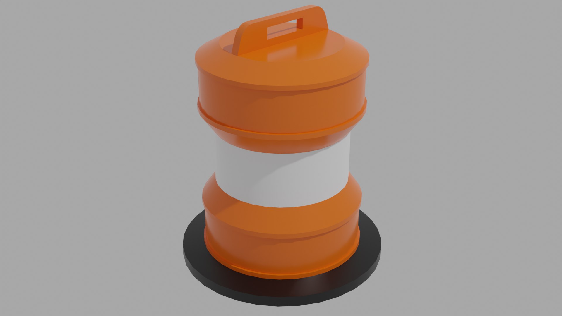 3D Round Traffic Barrier - TurboSquid 2158551