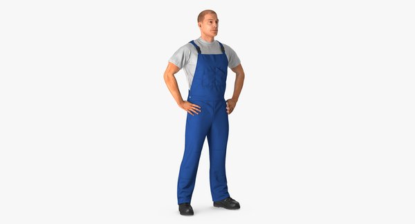 construction worker standing pose 3d max
