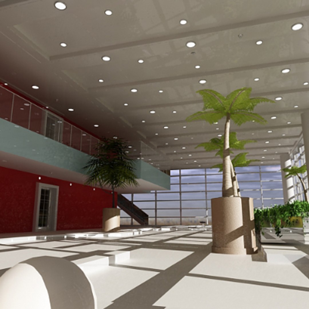 Large Lobby 3d Model