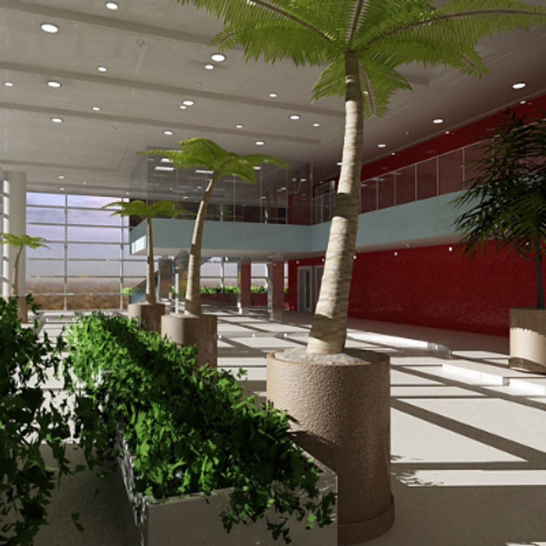 Large Lobby 3d Model