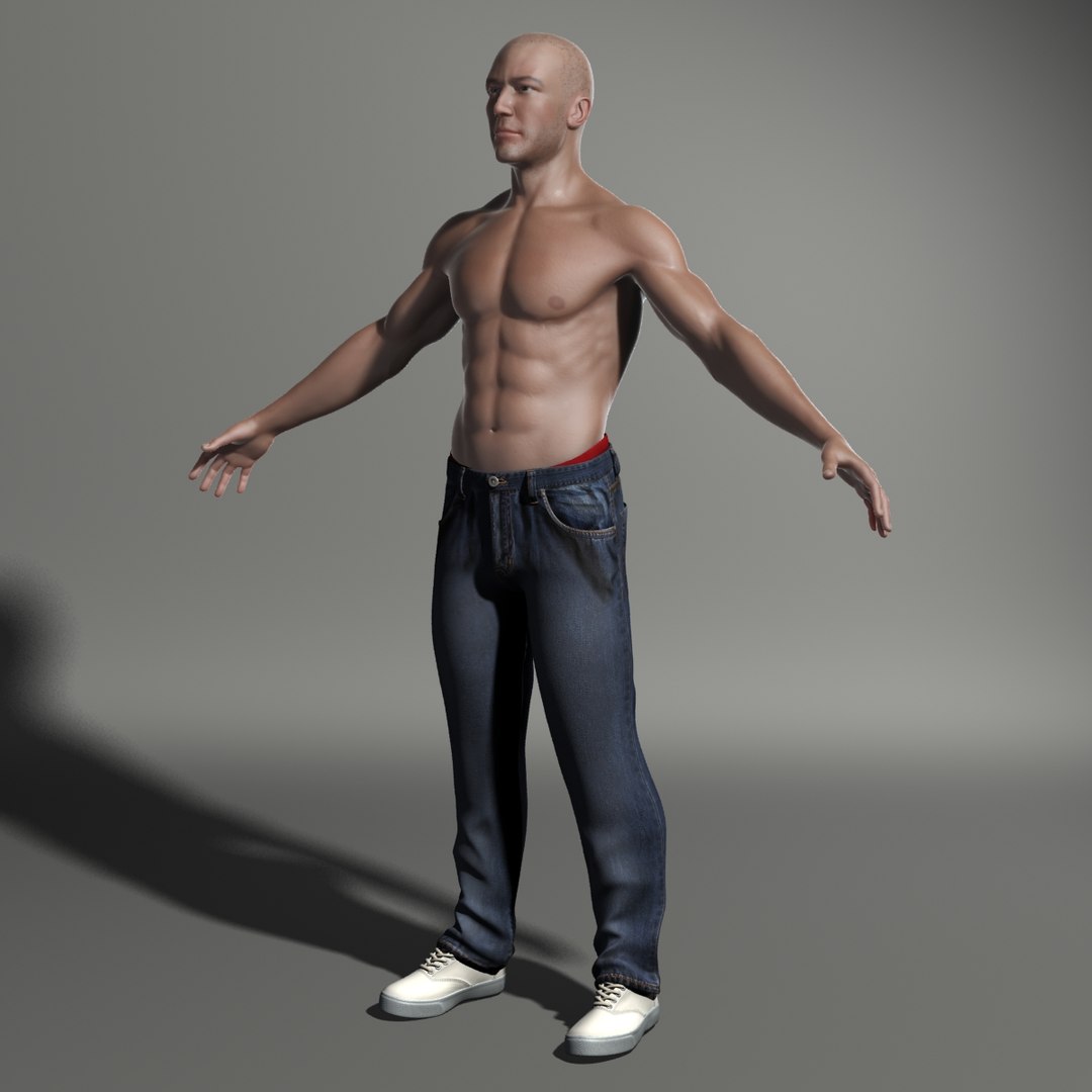 human man 3d max