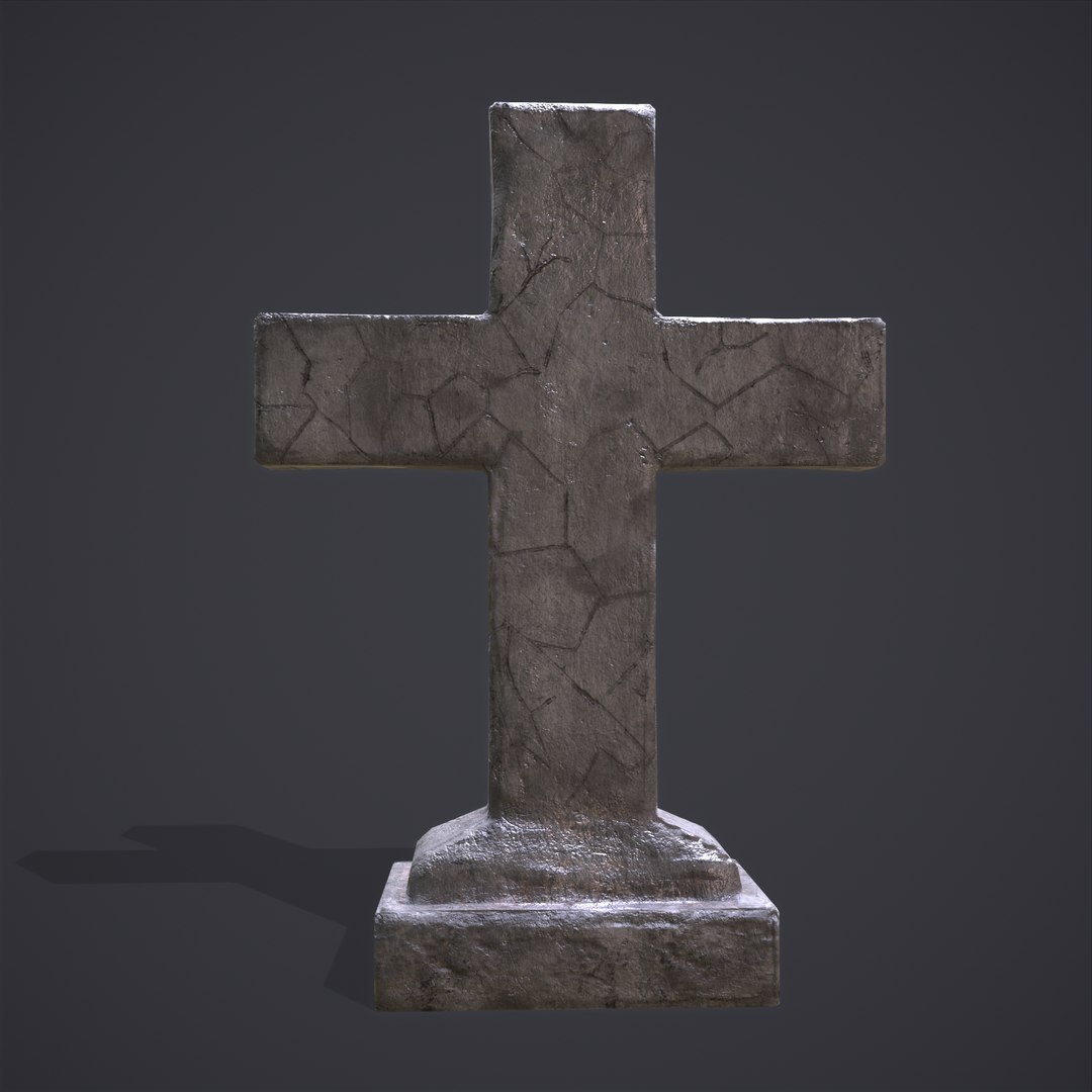RIP Cross Grave Stone 3D Model - TurboSquid 1796692