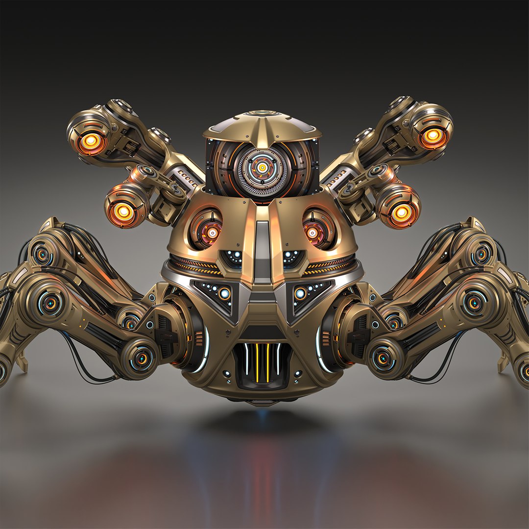 3D Model Spider Robot Mech Advanced - Rigged - TurboSquid 2350002