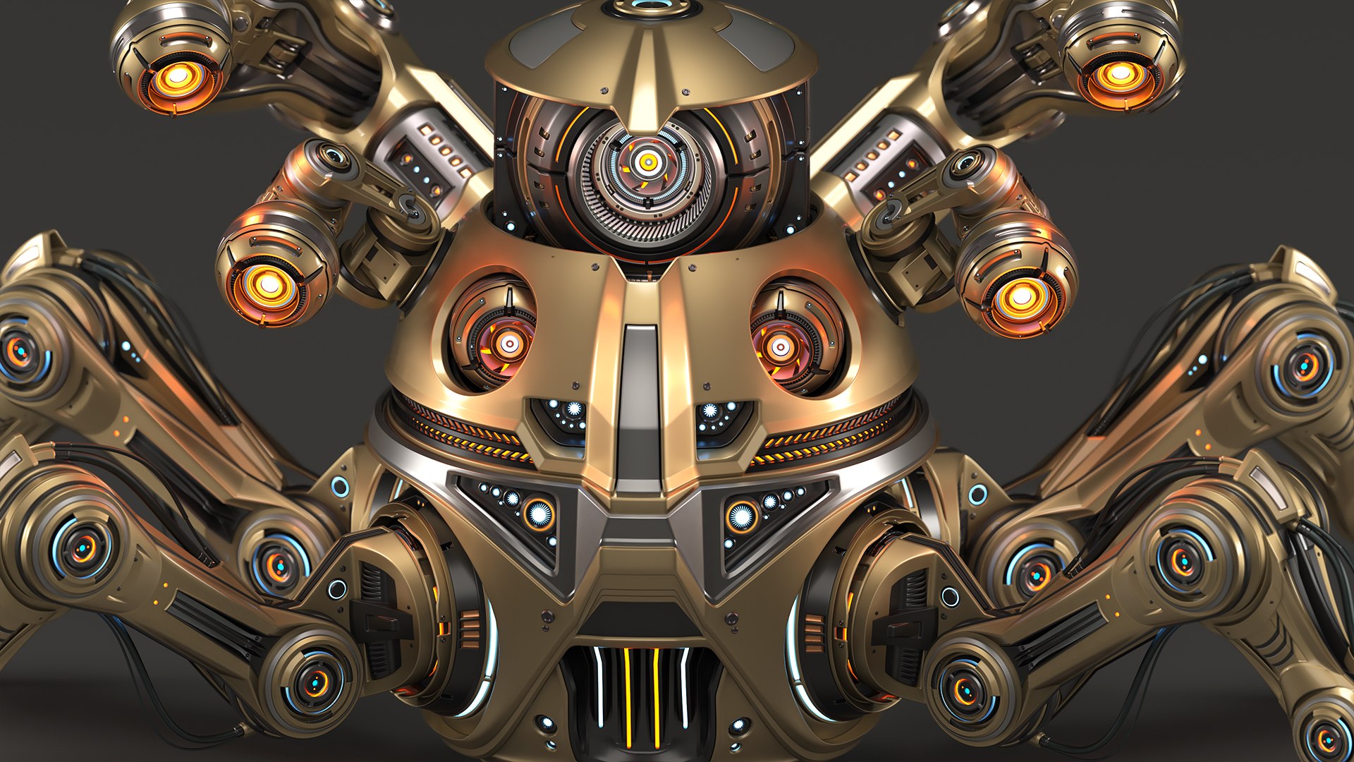 3D Model Spider Robot Mech Advanced - Rigged - TurboSquid 2350002