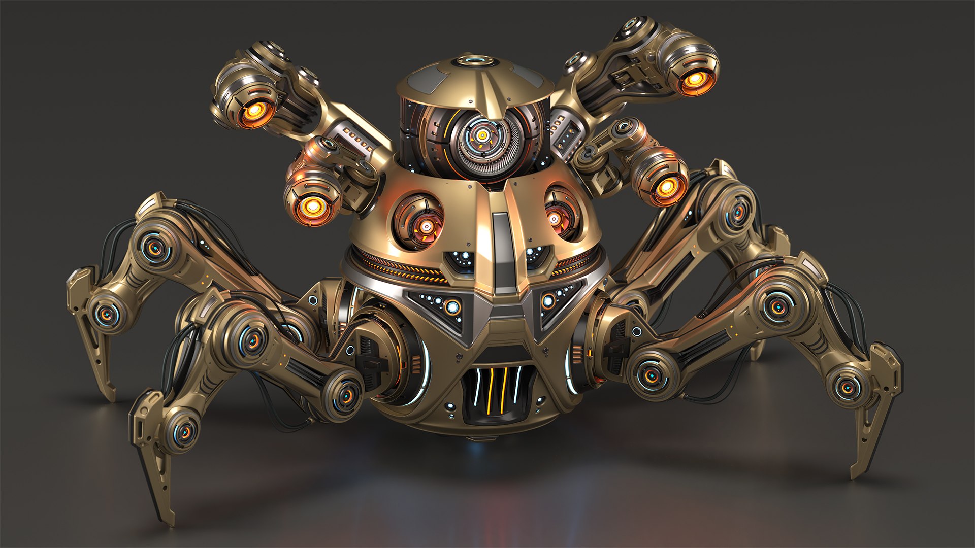 3D Model Spider Robot Mech Advanced - Rigged - TurboSquid 2350002