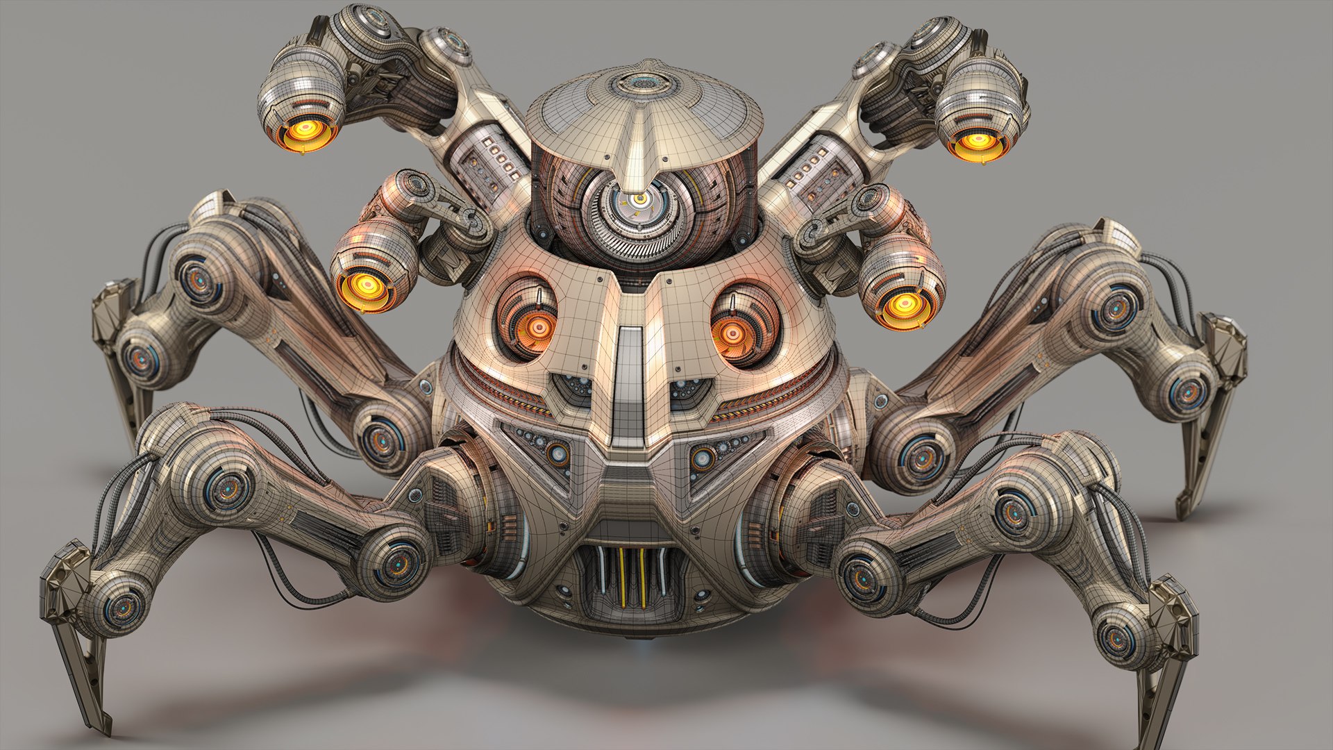 3D Model Spider Robot Mech Advanced - Rigged - TurboSquid 2350002