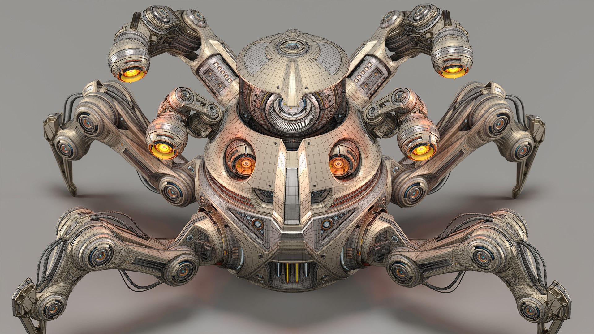 3D Model Spider Robot Mech Advanced - Rigged - TurboSquid 2350002