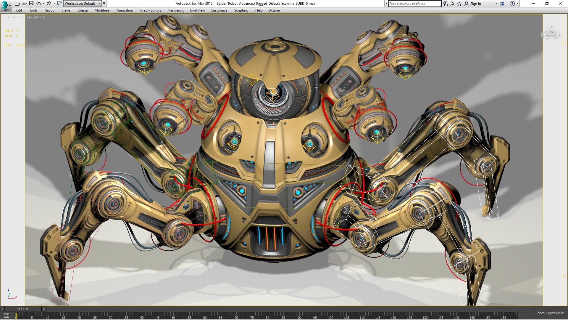 3D Model Spider Robot Mech Advanced - Rigged - TurboSquid 2350002