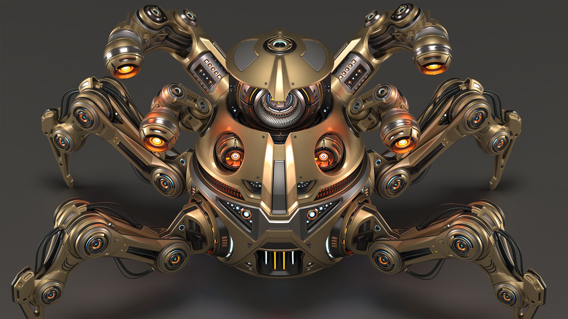 3D Model Spider Robot Mech Advanced - Rigged - TurboSquid 2350002