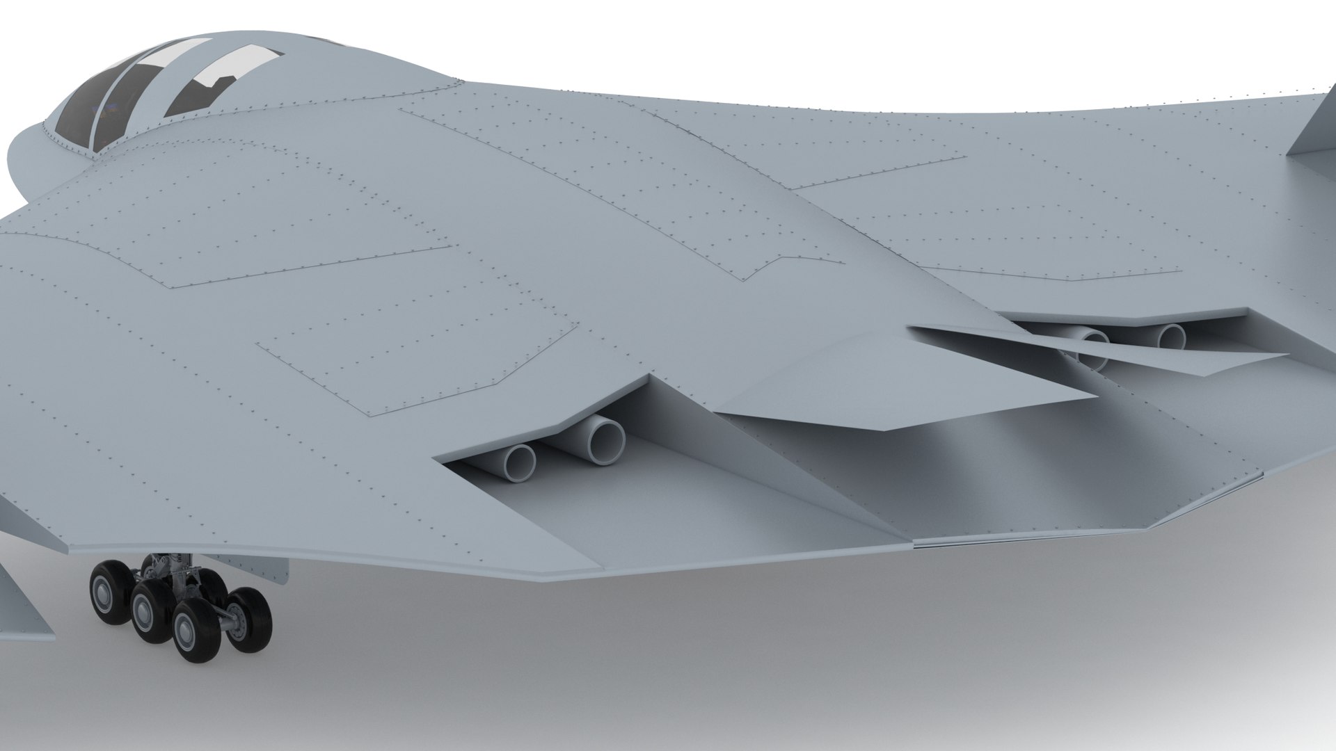 Tupolev PAK DA Low Poly PBR Realistic 3D - TurboSquid 2005378